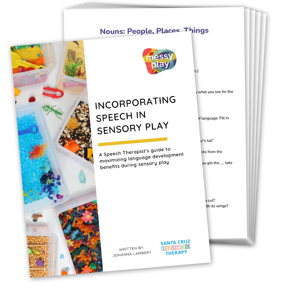 Incorporating Speech in Sensory Play (downloadable PDF)