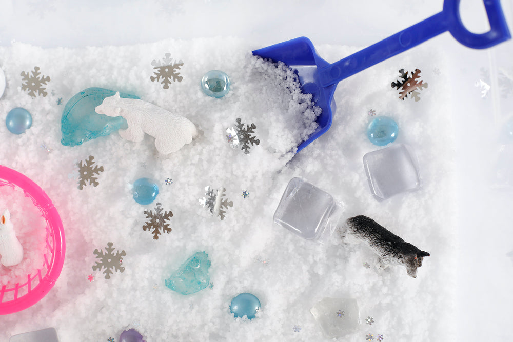 The Best DIY Fake Snow Recipes for Sensory Play With Kids