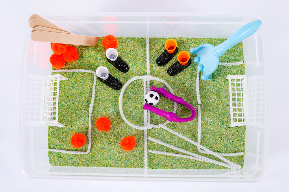 Sports Sensory Bin – Messy Play Kits